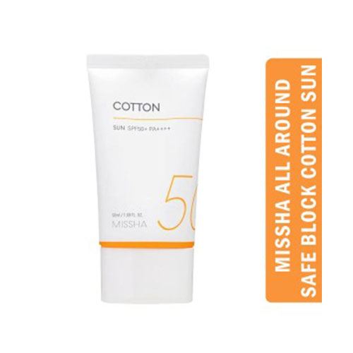 Missha All Around Safe Block Cotton Sun 50ml SPF50+ PA++++ All Skin Types